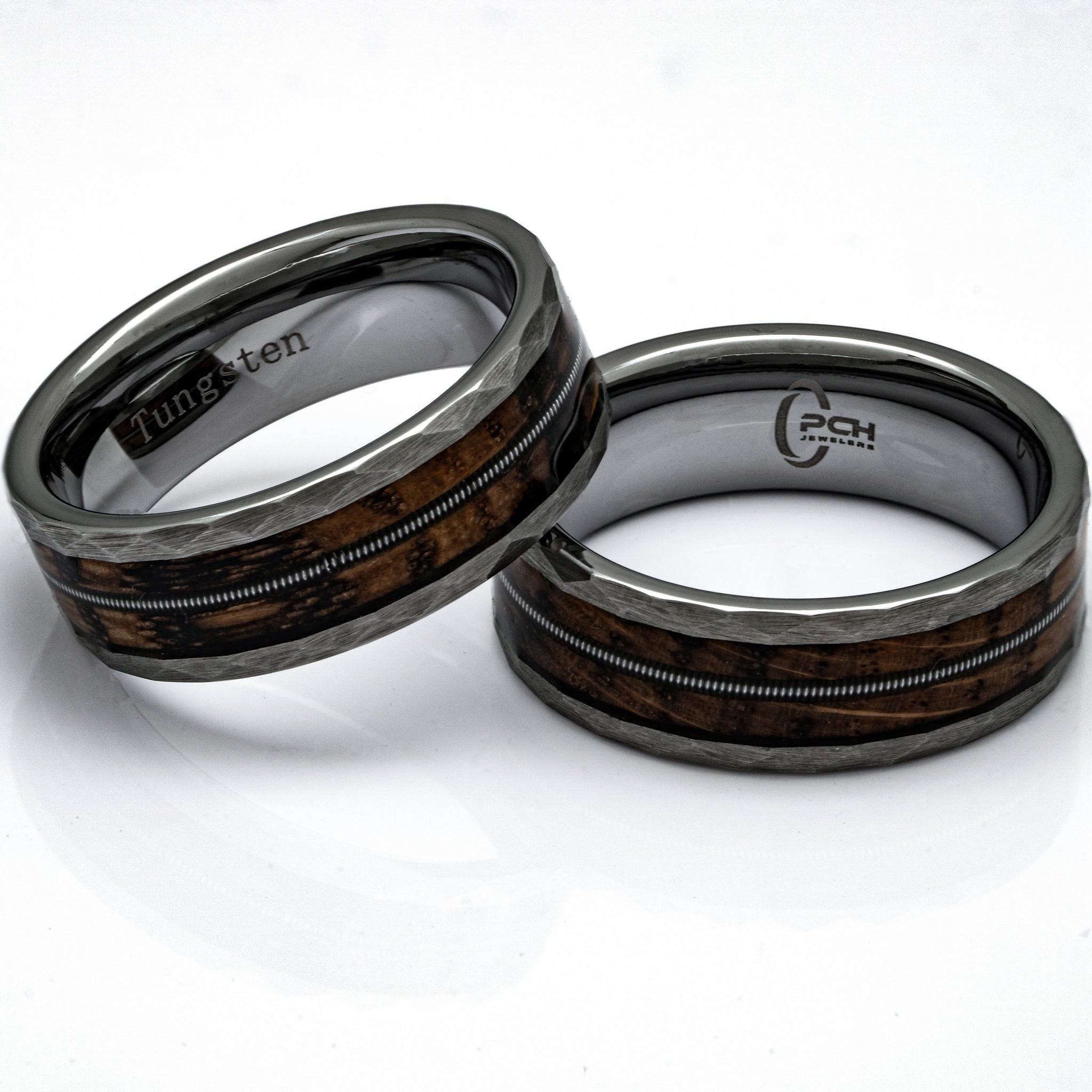 Whiskey Barrel Guitar String Tungsten Ring Men's Band 8mm 8-14 Gift ...